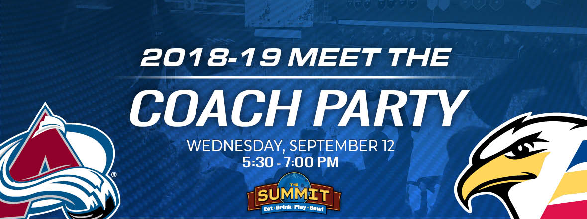 Meet the Coach Party & Jersey Unveiling | Colorado Eagles