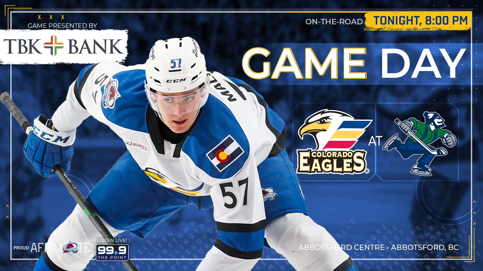 Colorado Visits Abbotsford for British Columbian Debut | Colorado Eagles