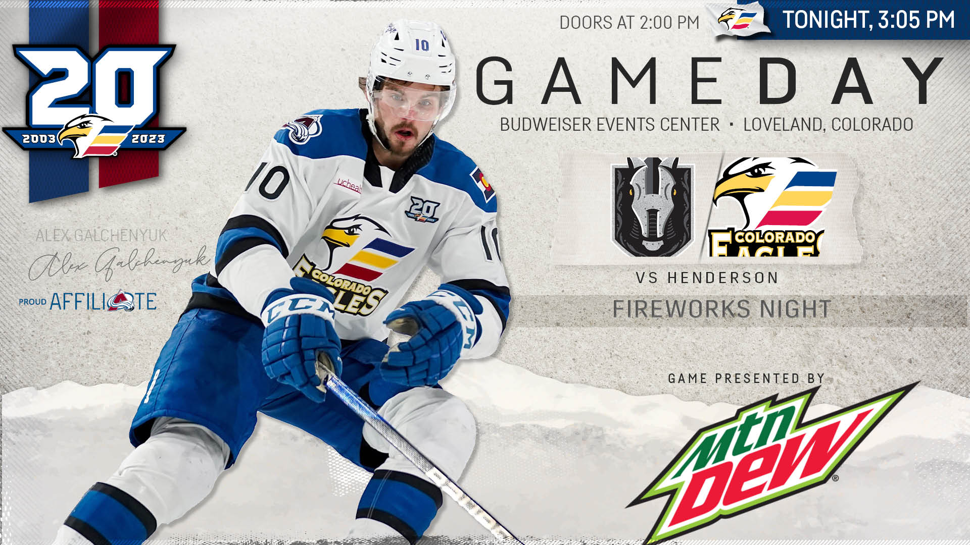 Colorado Host Second Matinee Game of the Season | Colorado Eagles