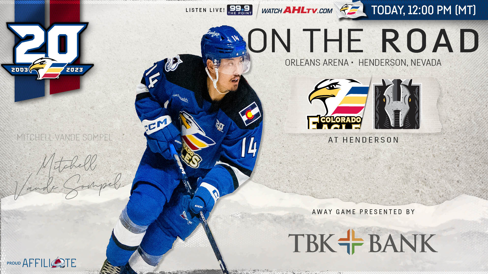 Eagles Kick-Off Henderson Series at 12:00p.m. Today | Colorado Eagles