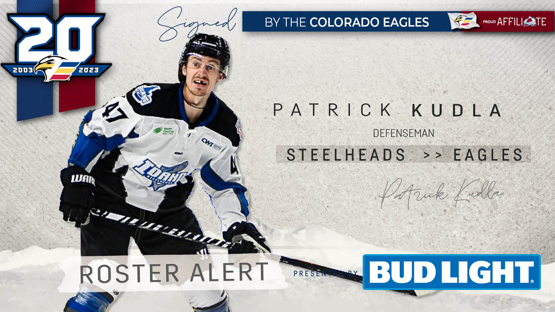 Eagles Sign Defenseman Patrick Kudla to PTO | Colorado Eagles