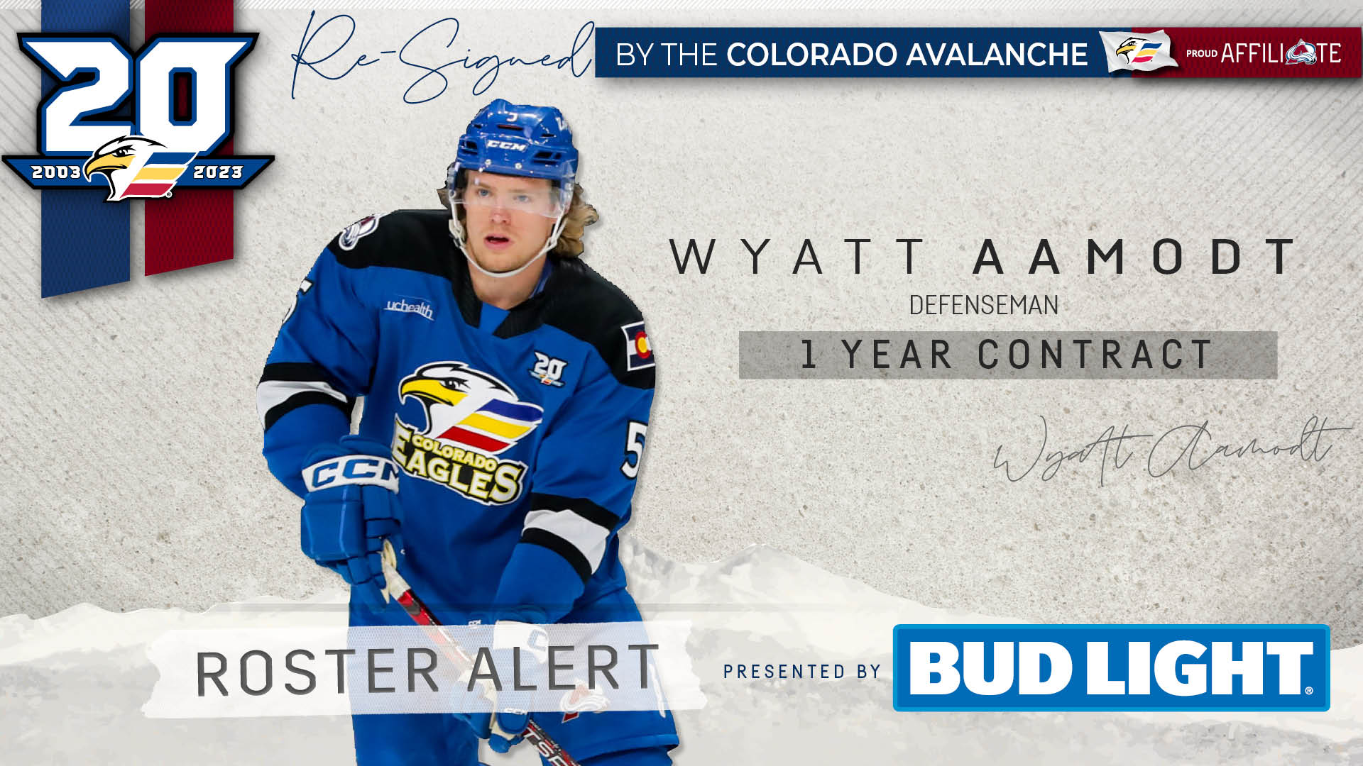 Avalanche Re-Signs Aamodt | Colorado Eagles