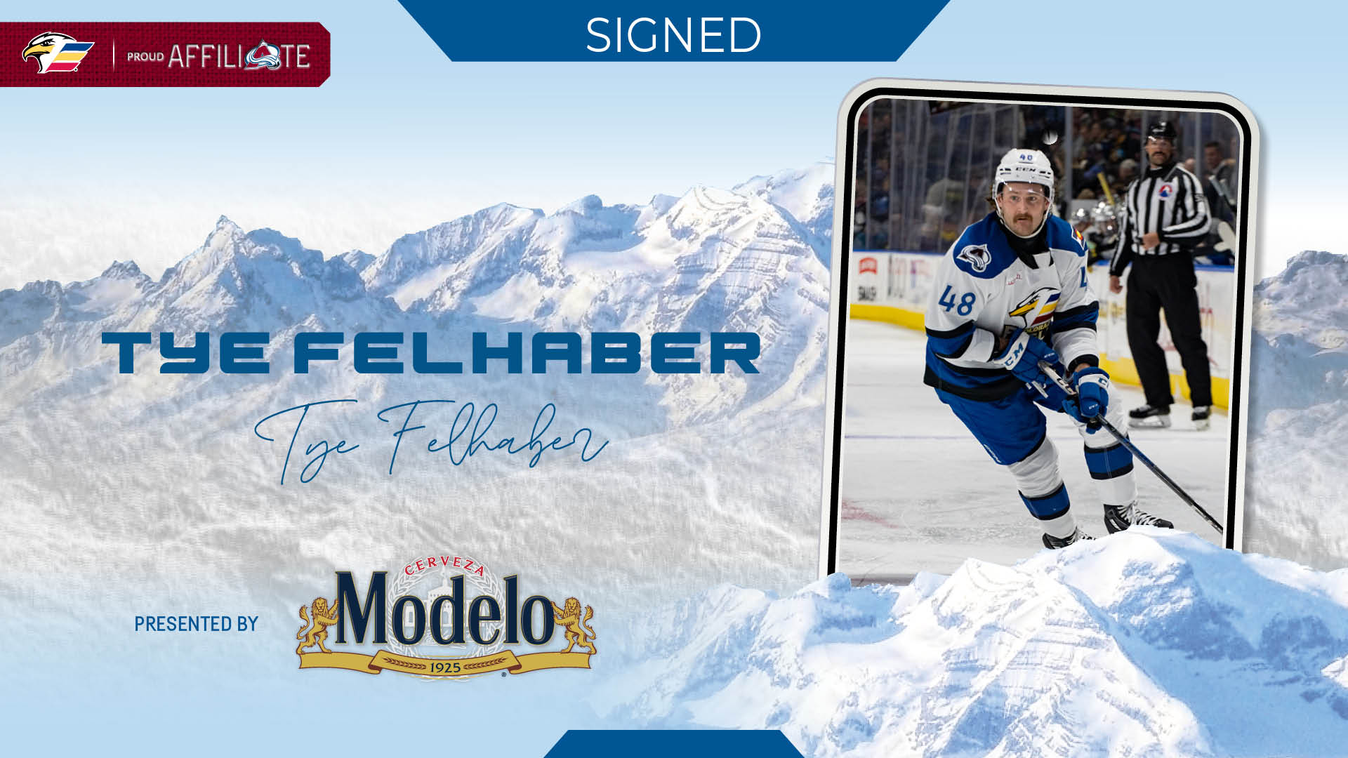 AVALANCHE SIGN FELHABER | Colorado Eagles
