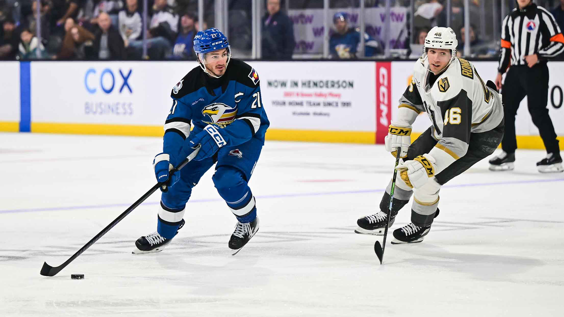 Three-Goal Third Period Lifts Colorado to 5-2 win over Silver Knights ...