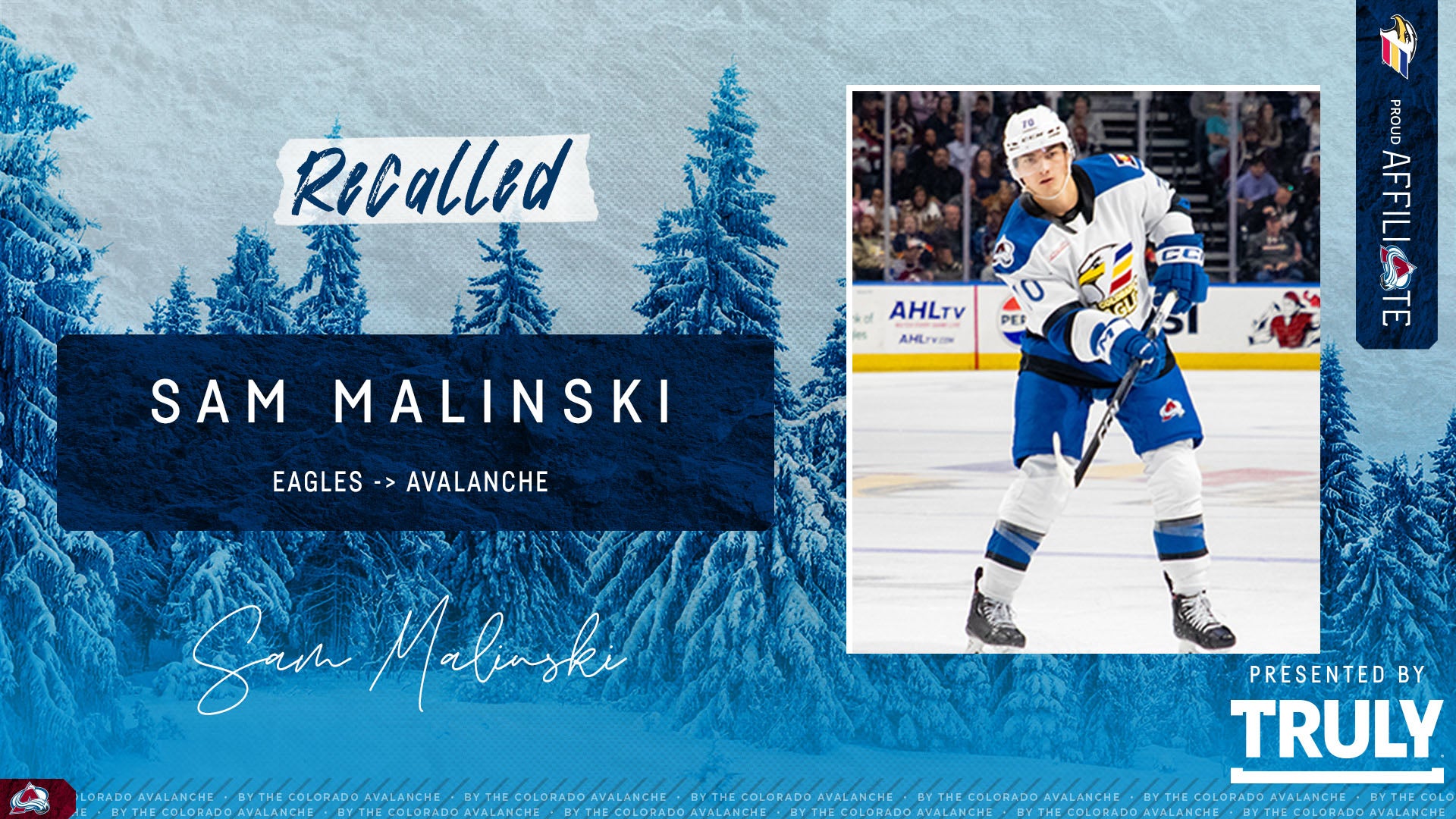 Malinski Recalled by Colorado Avalanche | Colorado Eagles