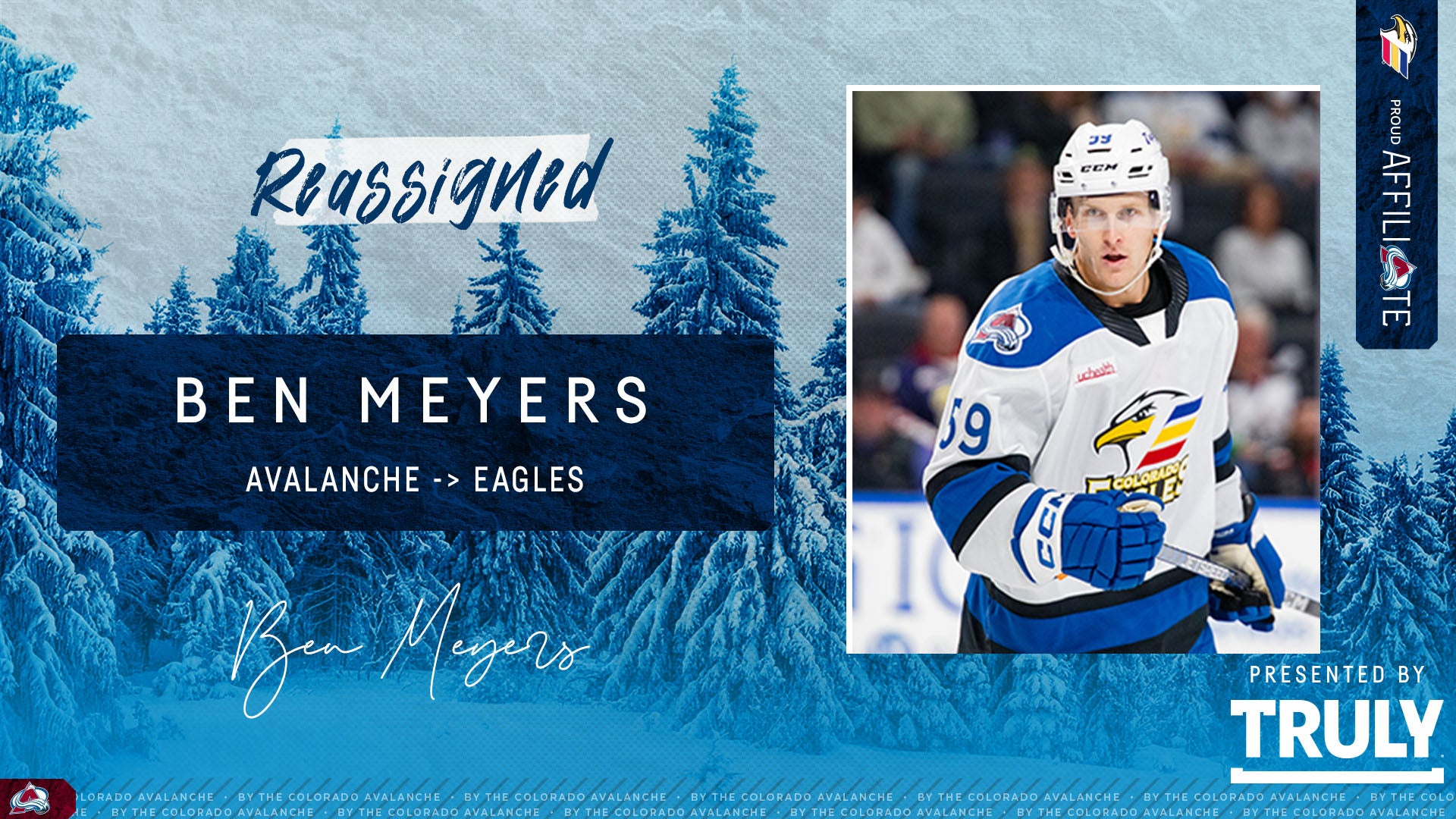 Forward Ben Meyers Reassigned to Colorado Eagles | Colorado Eagles