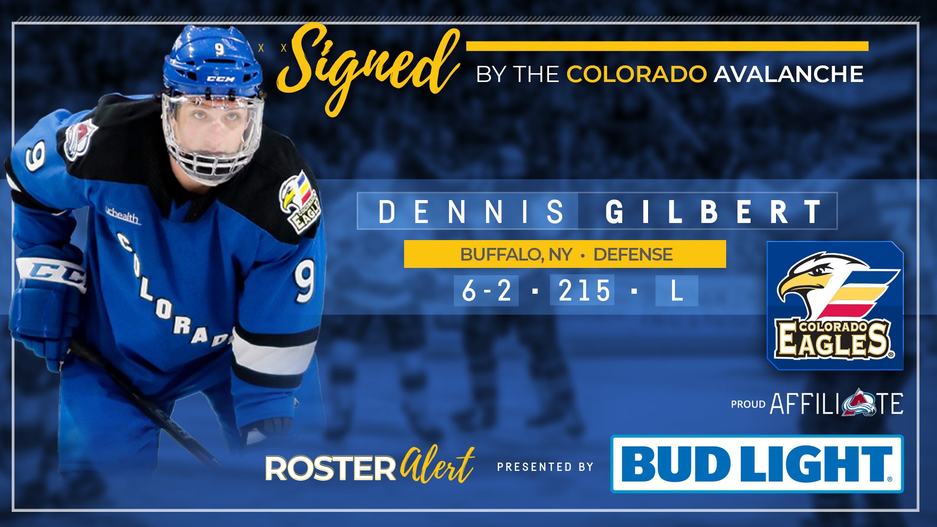 Avalanche Re-Signs Gilbert | Colorado Eagles