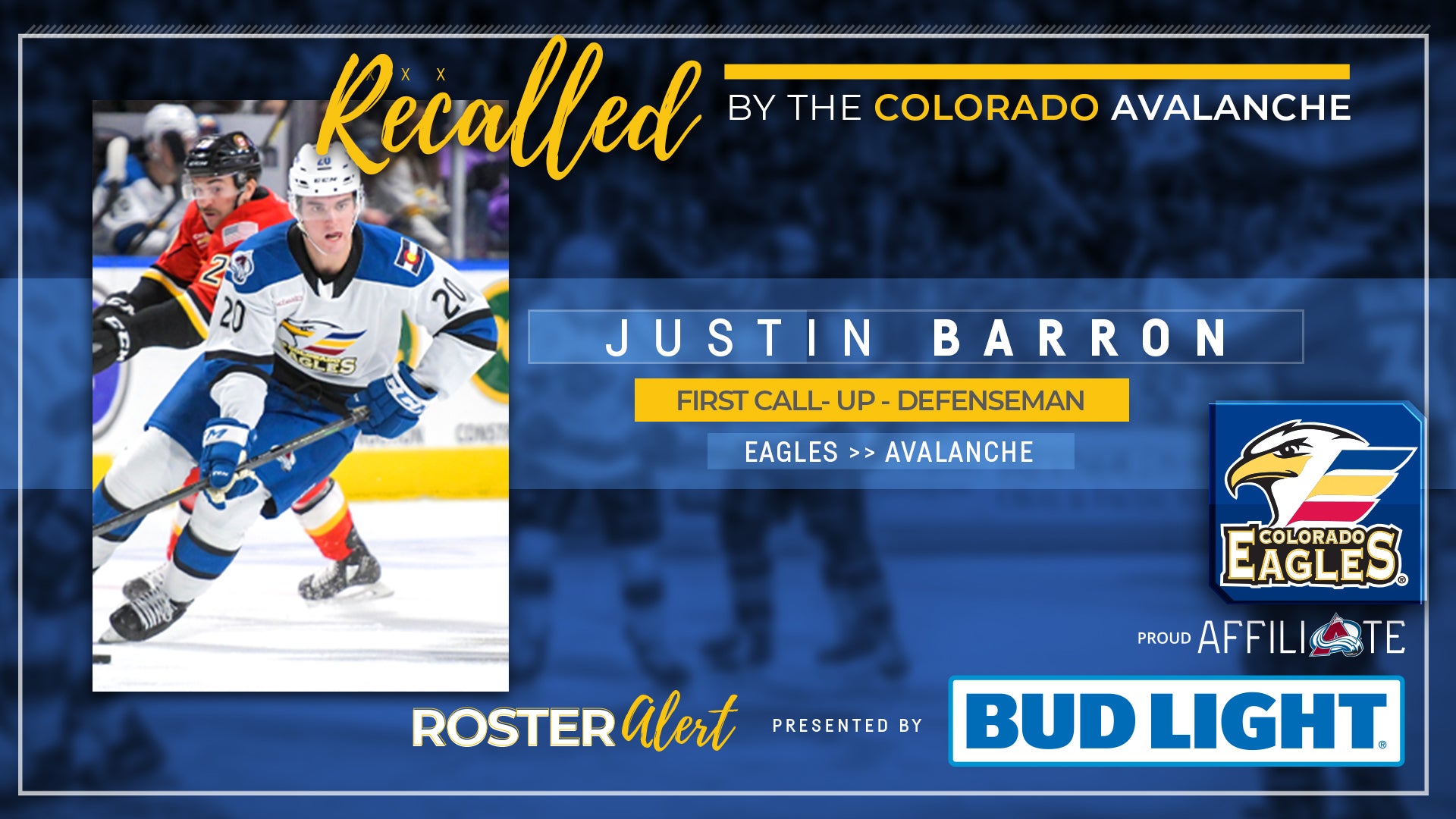 Barron Recalled by Colorado Avalanche | Colorado Eagles