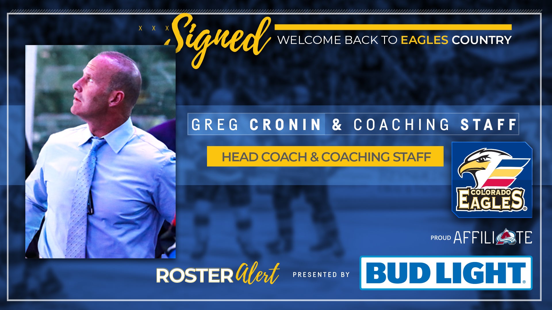 Eagles Extend Contracts of Cronin, Coaching Staff | Colorado Eagles