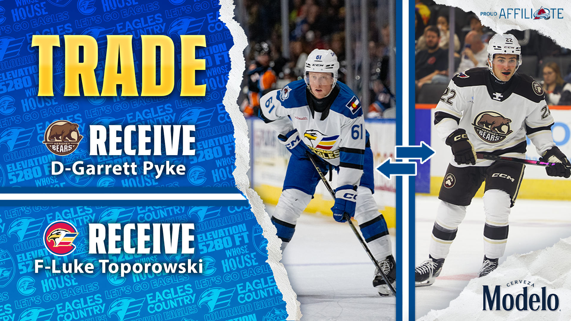 Eagles Acquire Forward Luke Toporowski in Trade with Hershey | Colorado ...