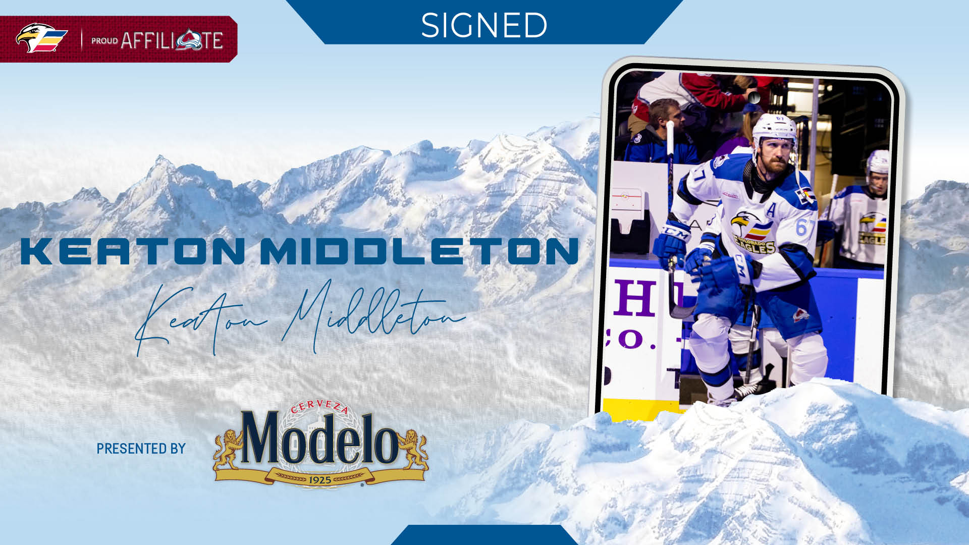 Avalanche Signs Middleton to Two-Year Extension | Colorado Eagles