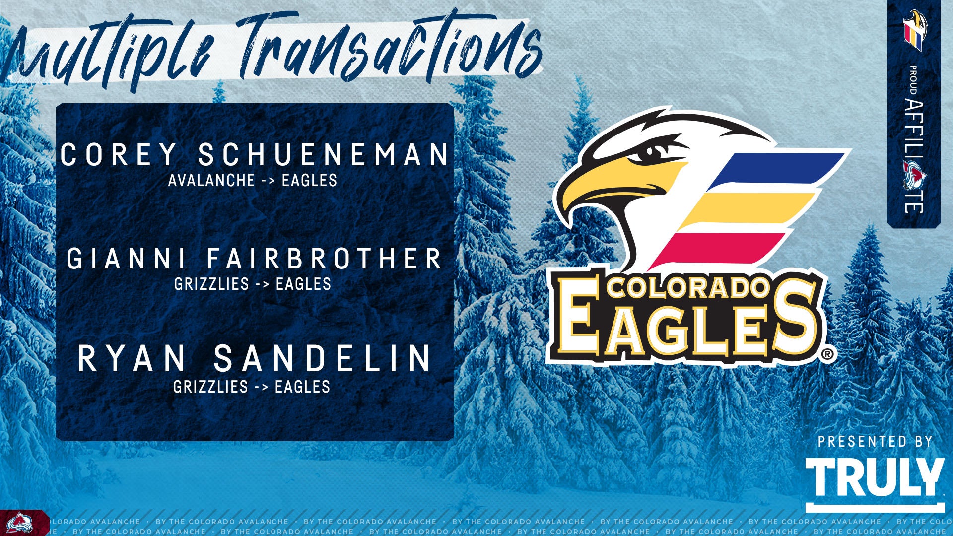Schueneman Returns, Eagles Recall Two from Utah | Colorado Eagles