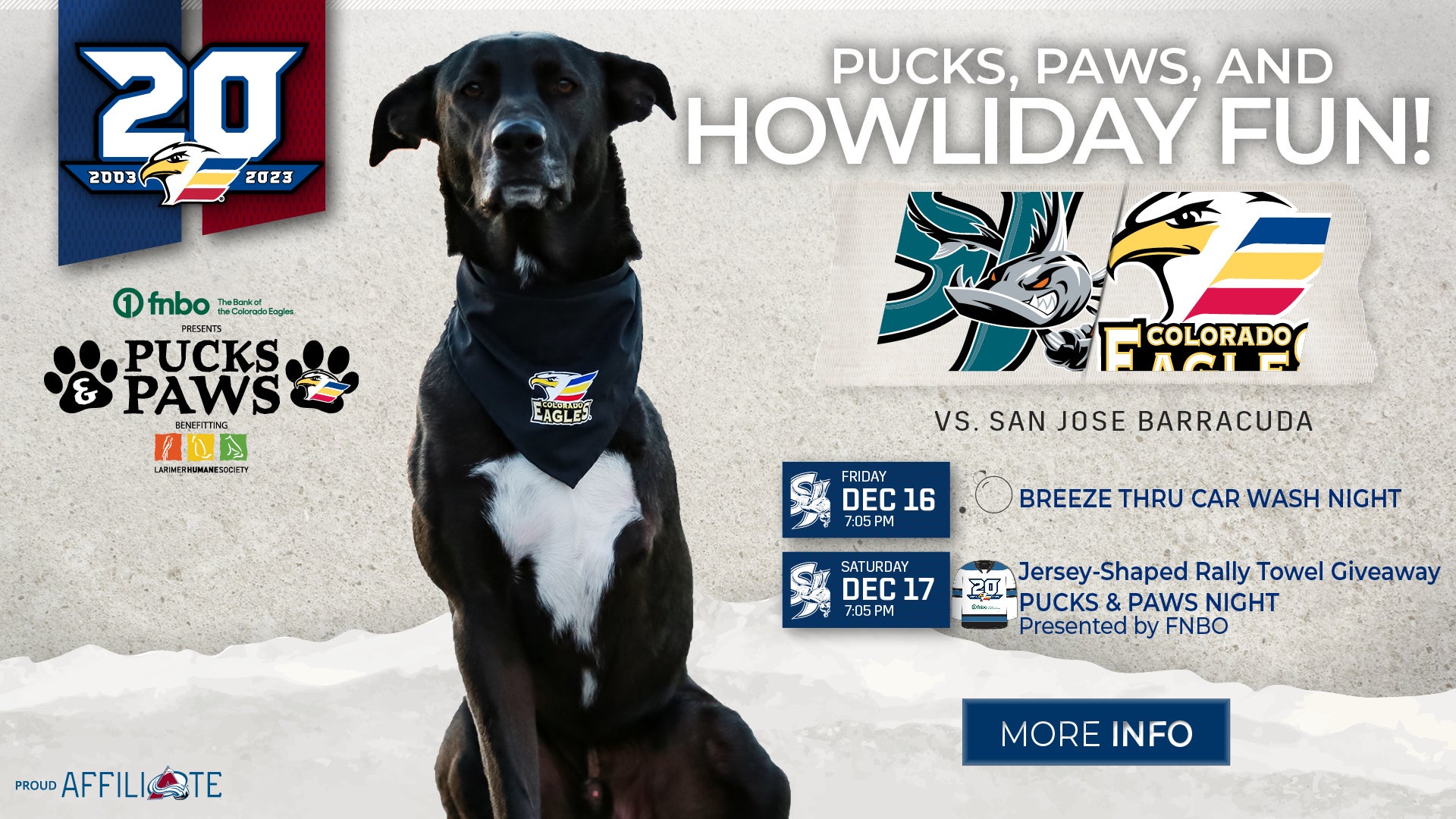 Pucks, Paws, and Howliday Fun this Weekend | Colorado Eagles