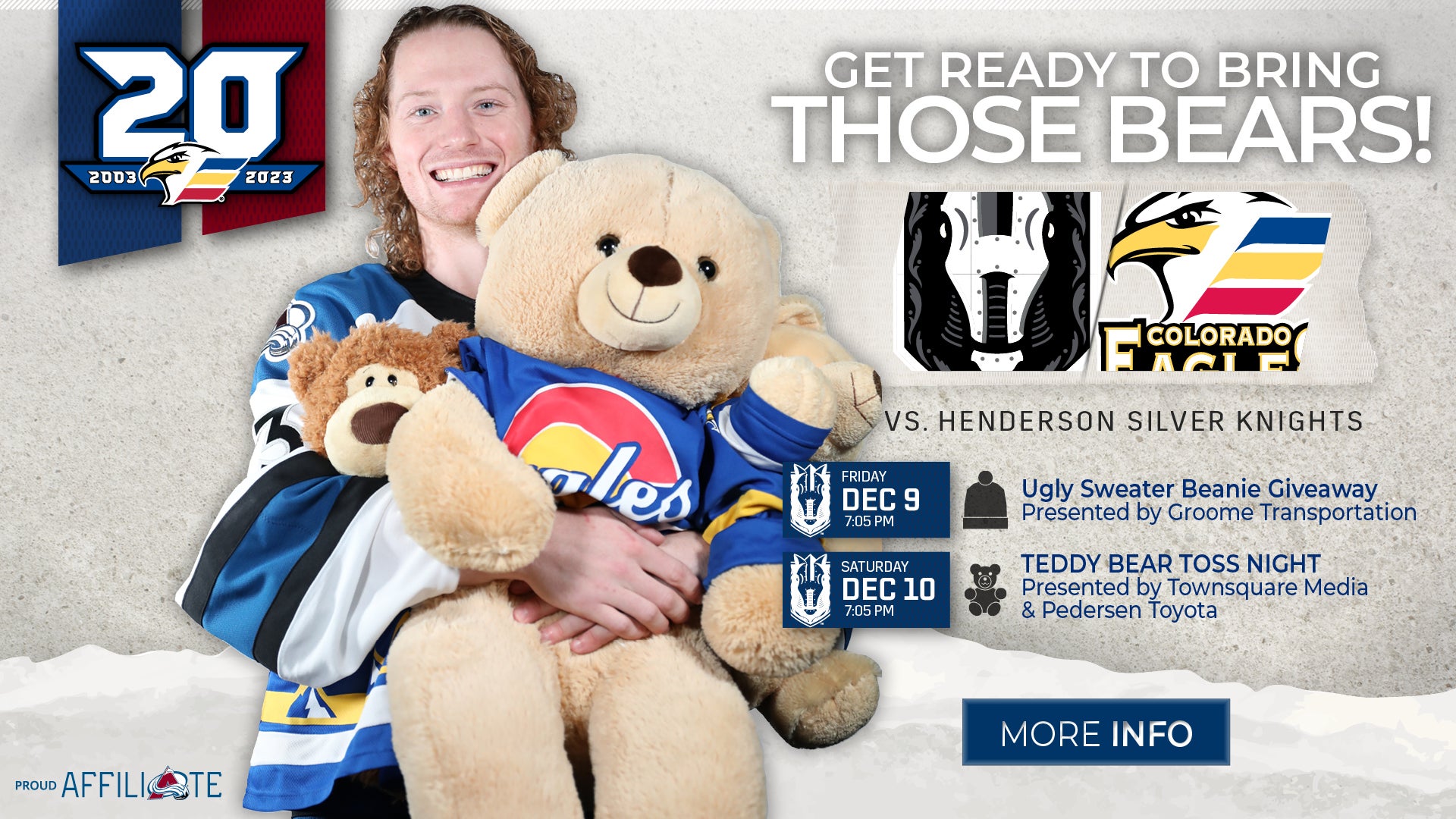 Beanies and Bears Take Center Stage | Colorado Eagles