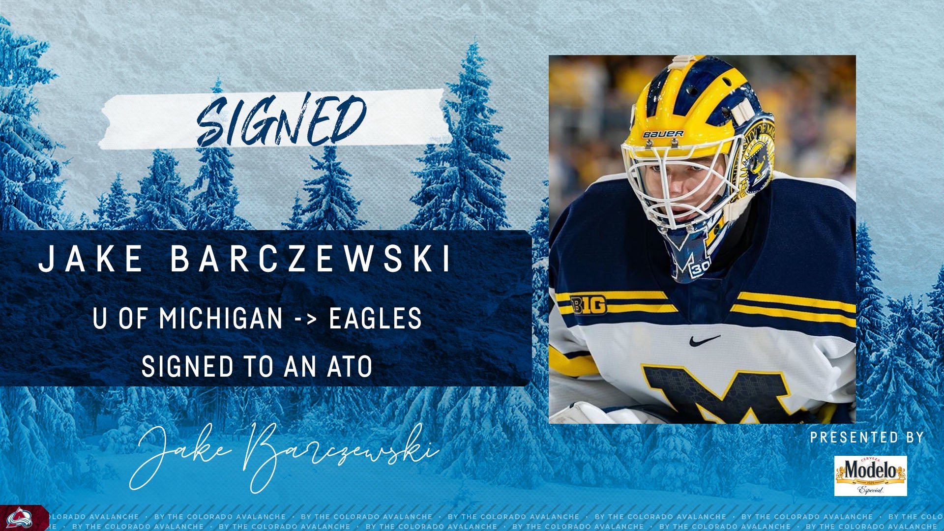 Goaltender Jake Barczewski Joins Colorado Eagles | Colorado Eagles