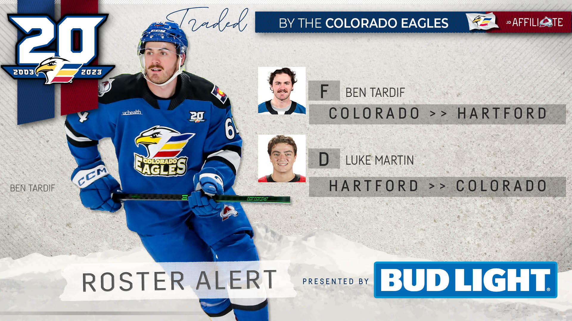 Eagles Complete Trade for Defenseman Luke Martin | Colorado Eagles